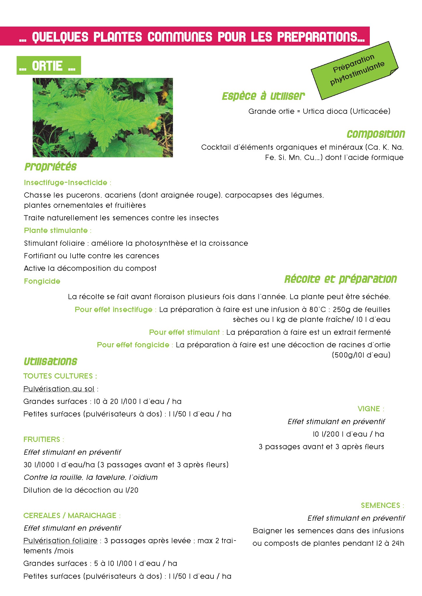 PNPP - Préparations Naturelles Peu Préoccupantes, traiter autrement...